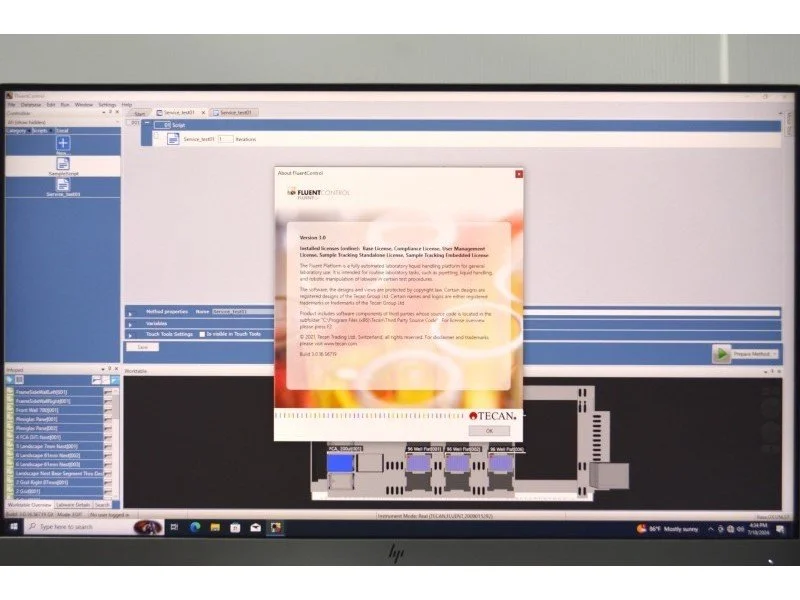 Tecan Fluent 780 Liquid Handler w/ Span-8 Air FCA, MCA384 w/ 96 Adapter ...