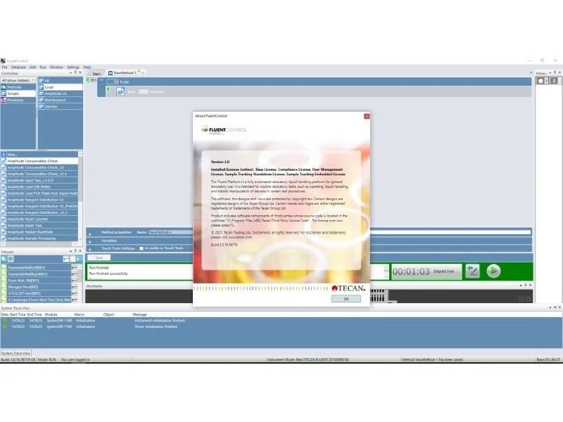 Tecan Fluent 780 Liquid Handler w/ Span-8 Air FCA, MCA384 w/ 96 Adapter ...